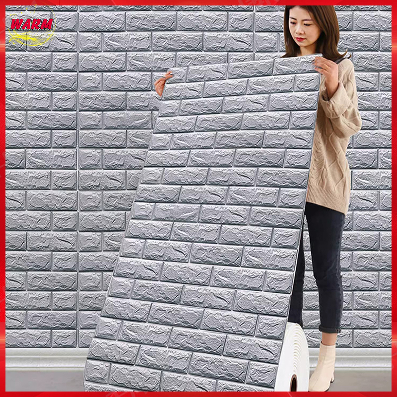 3D Bricks wallpaper 70x77cm Waterproof self-adhesive wallpaper Suitable ...