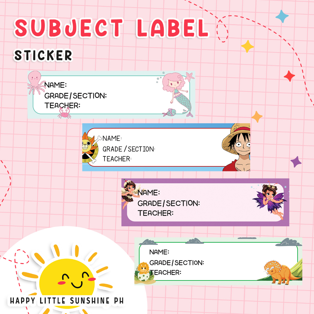 HLSPH | Cute Name Labels Notebook Sticker Name Tag | Back to School ... HLSPH | Cute Name Labels Notebook Sticker Name Tag | Back to School ...