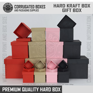 Hard Kraft Box (Gift Box / Stackable / 4 Colors / 5 Sizes / Packaging ...