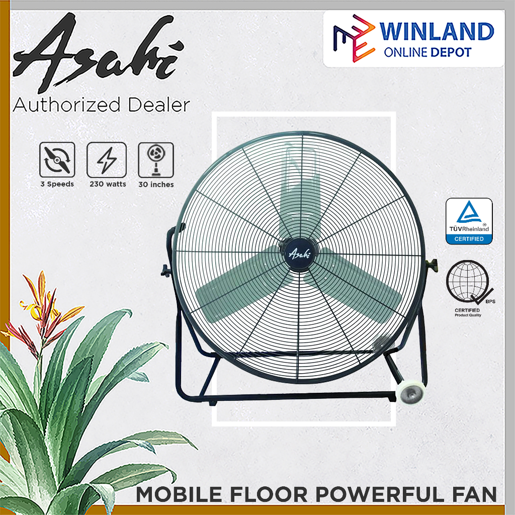 ASAHI by Winland Industrial 30inch Mobile Floor Powerful Fan / Electric ...