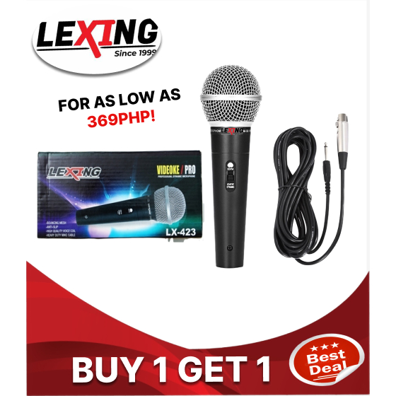 LEXING DYNAMIC MICROPHONE BUY 1 GET 1 FREE ( ONE TIME PROMO BUNDLE ...