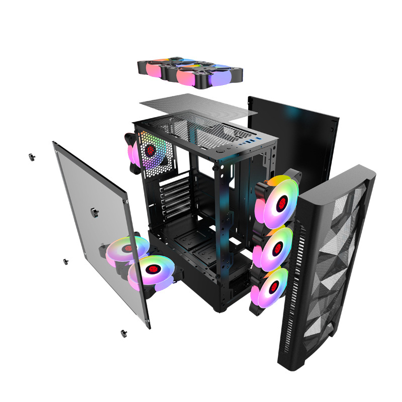 InPlay Meteor 03 /01 White Mid Tower Gaming Case PC CASE Desktop ...