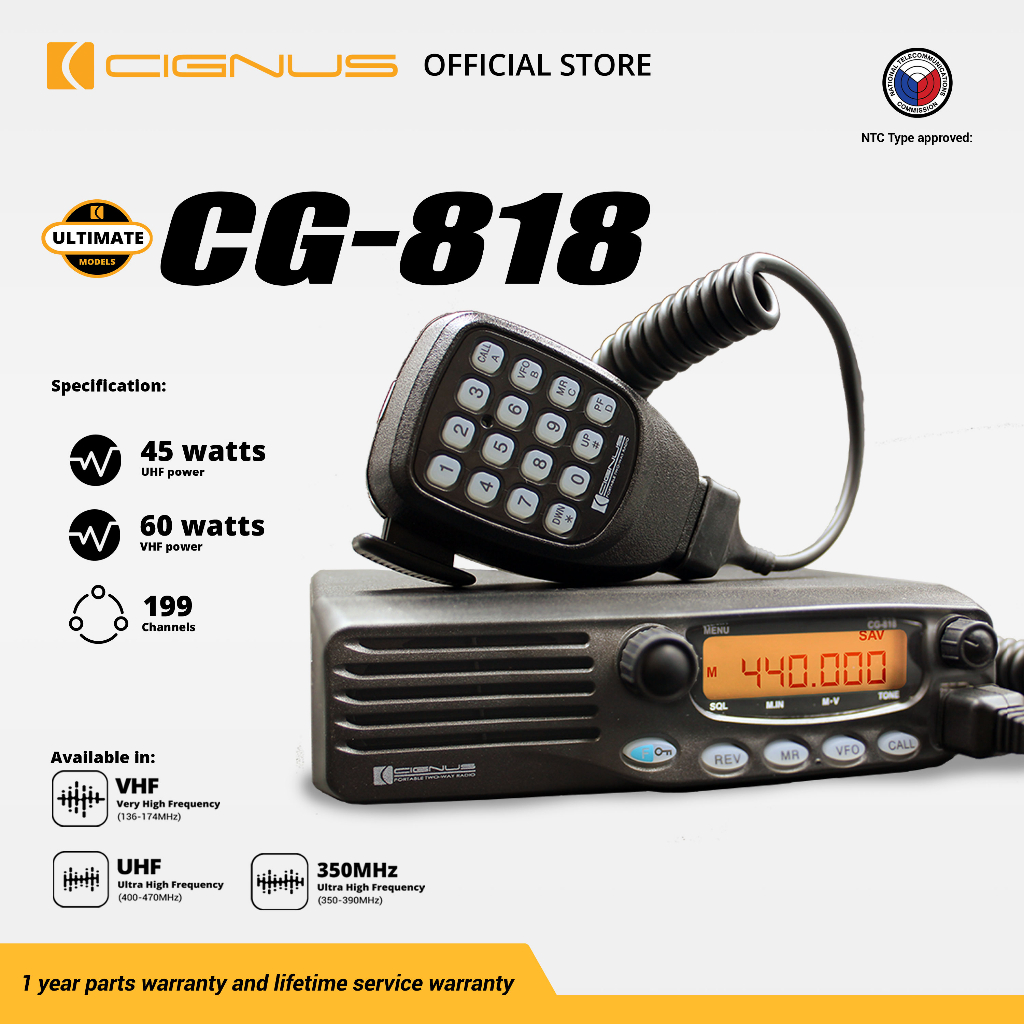 CIGNUS CG-818 BASE RADIO | Shopee Philippines