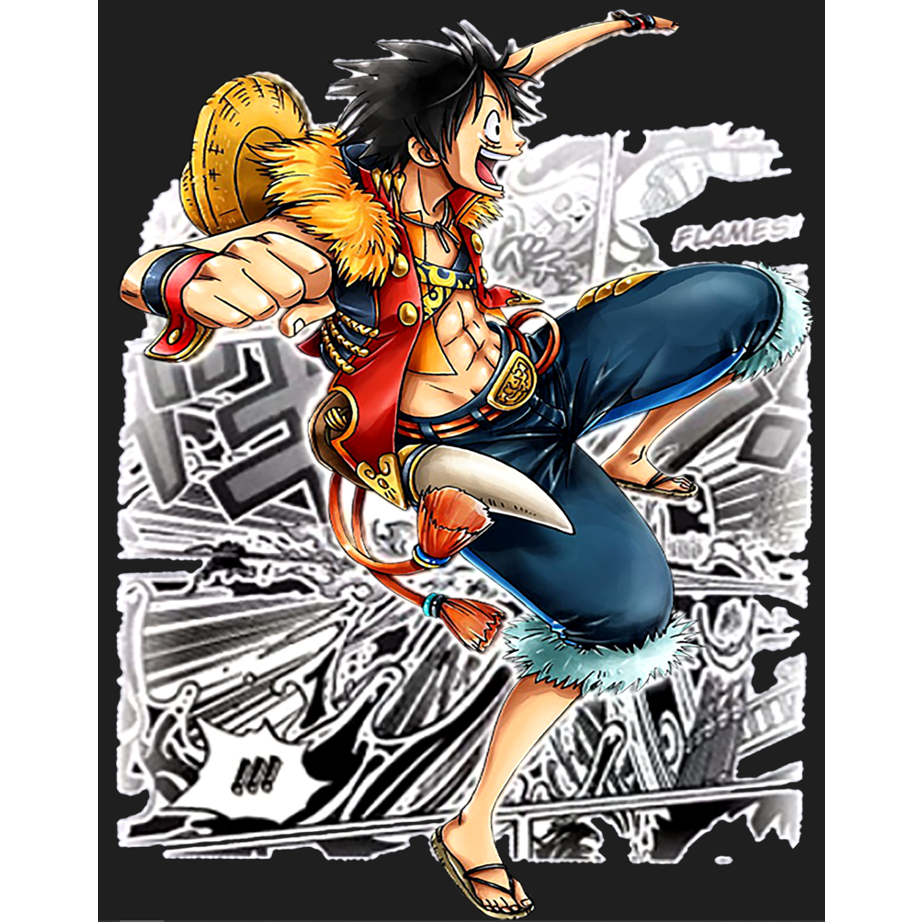 DTF IRON ON - ANIME - ONE PIECE LUFFY vol.1 Designs A4, A3, A3+ Print ...