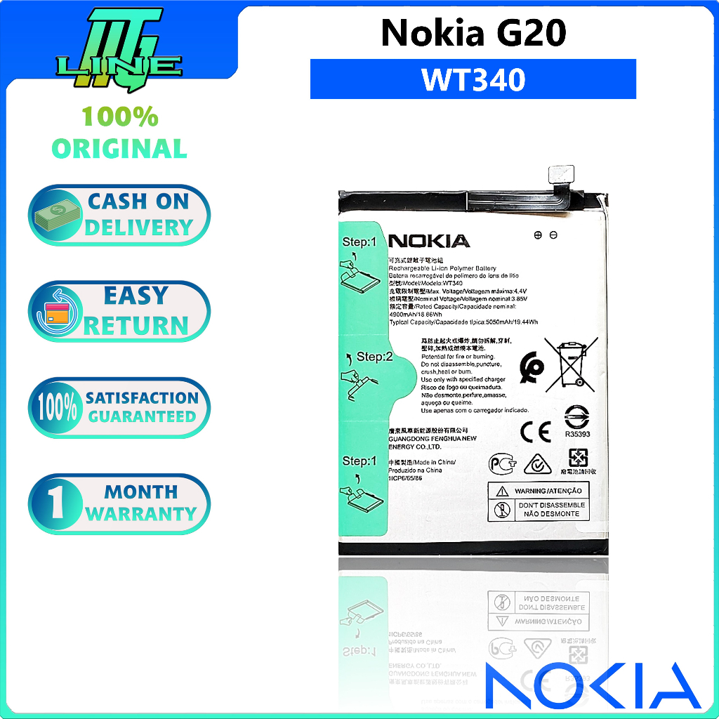 Original Nokia G20 Battery WT340 5050mAh Capacity | Shopee Philippines
