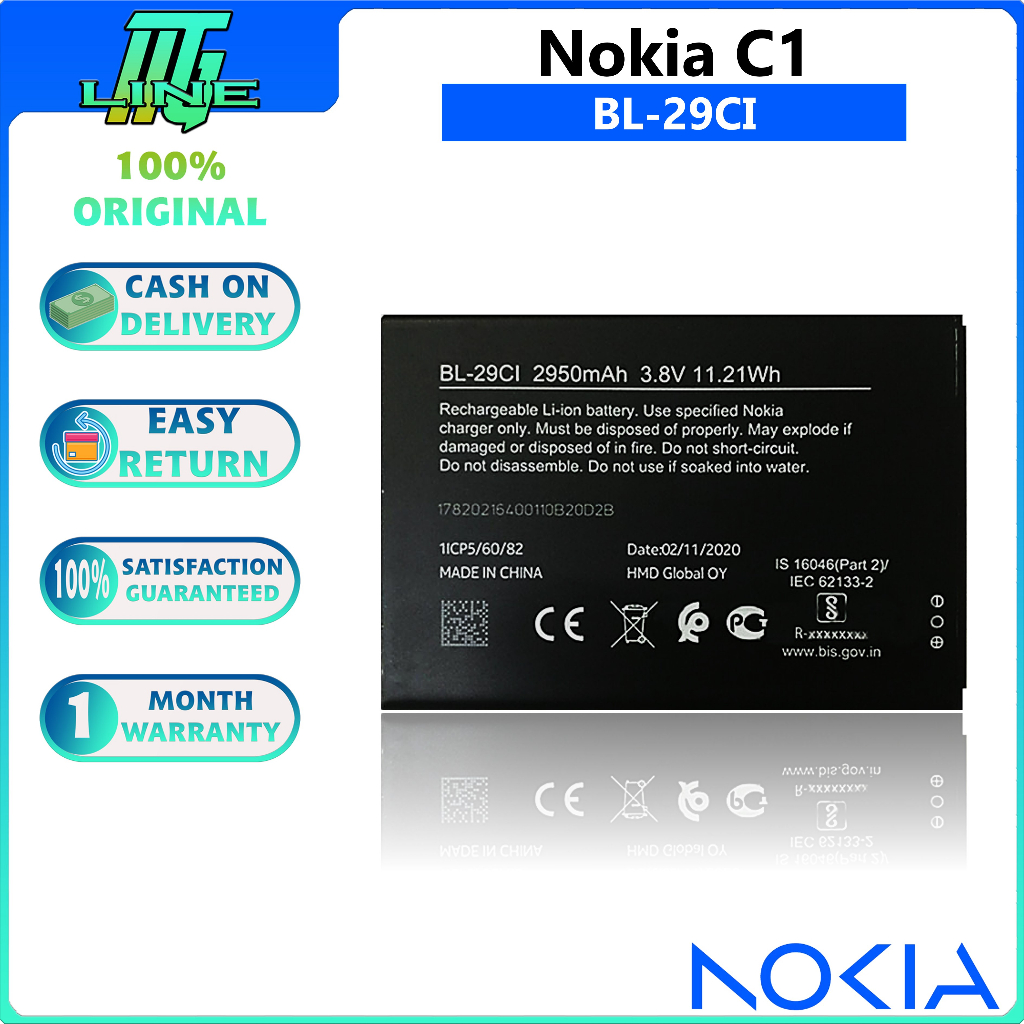 Original Nokia C1 Battery S5420AP 2500mAh Capacity | Shopee Philippines