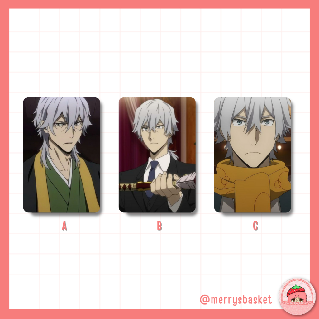 [3 PCS SET] BUNGOU STRAY DOGS BSD 1/2 ANIME PC PHOTOCARD UNOFFICIAL ...