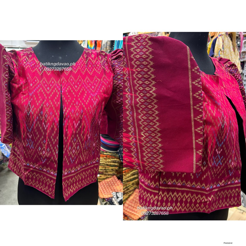 QUALITY Davao Batik Filipiniana Blazer Blouse Bolero Dress large-XXL ...