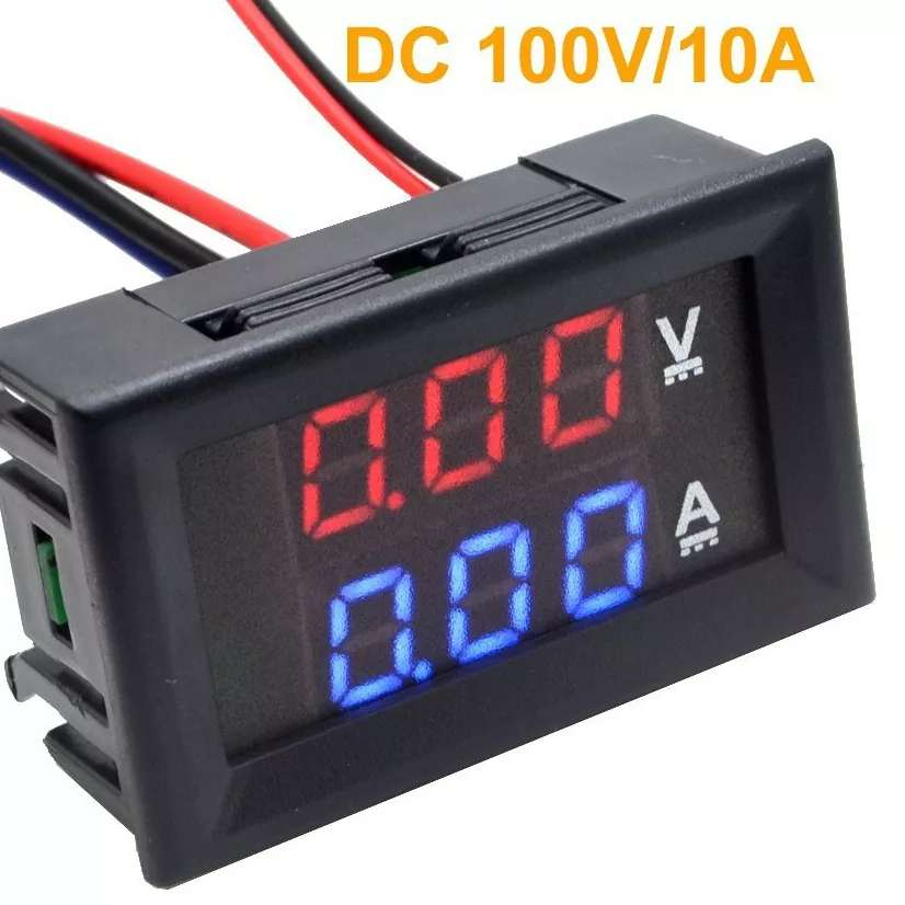 Voltmeter Ammeter LED Display Volt Amp Meter DC100V 10A Voltmeter Red ...