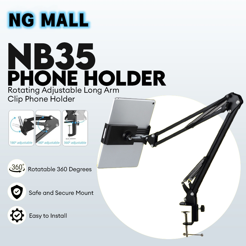 NG MALL NB35 Metal Adjustable Desk Stand Live Radio Recording Phone ...
