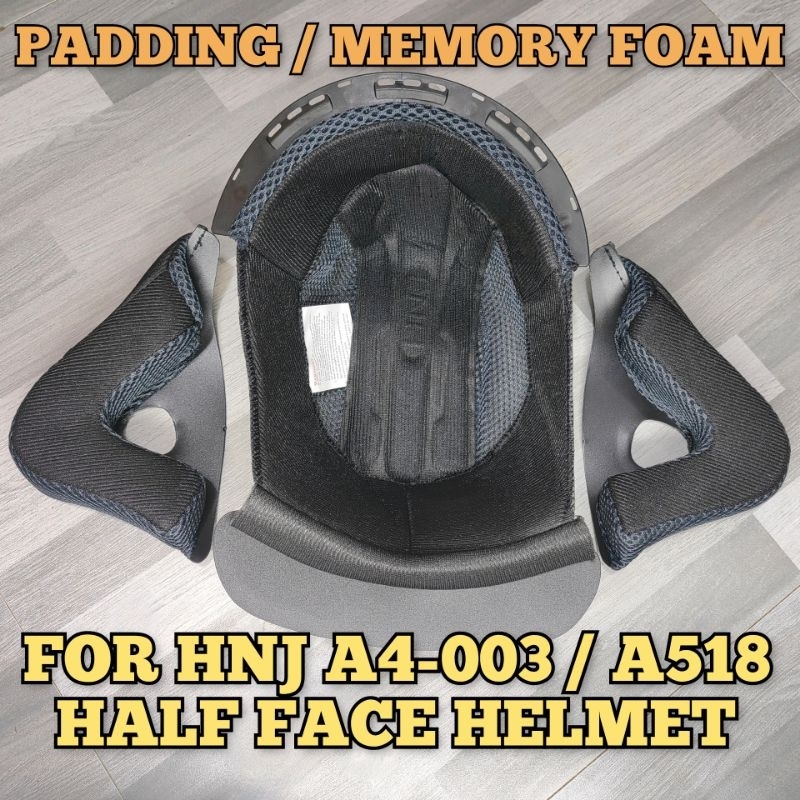 Padding Set Memory Foam HNJ A518 A4-003 Half Face Helmet | Shopee ...