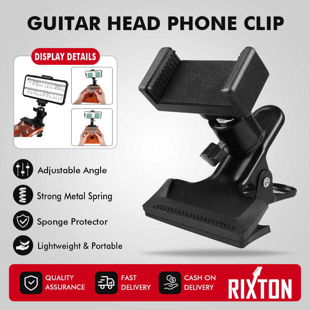 RIXTON Guitar Mobile Head Phone Clip Holder Live Broadcast Bracket ...