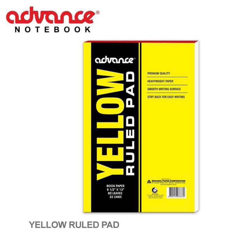 YELLOW PAD PAPER / RULED PAD PAPER (1pc) | Shopee Philippines
