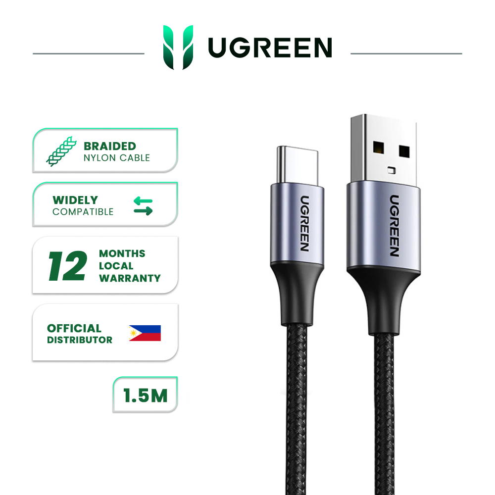 UGREEN USB 2.0 to USB-C 3A Fast Charging Data Cable - PH | Shopee ...