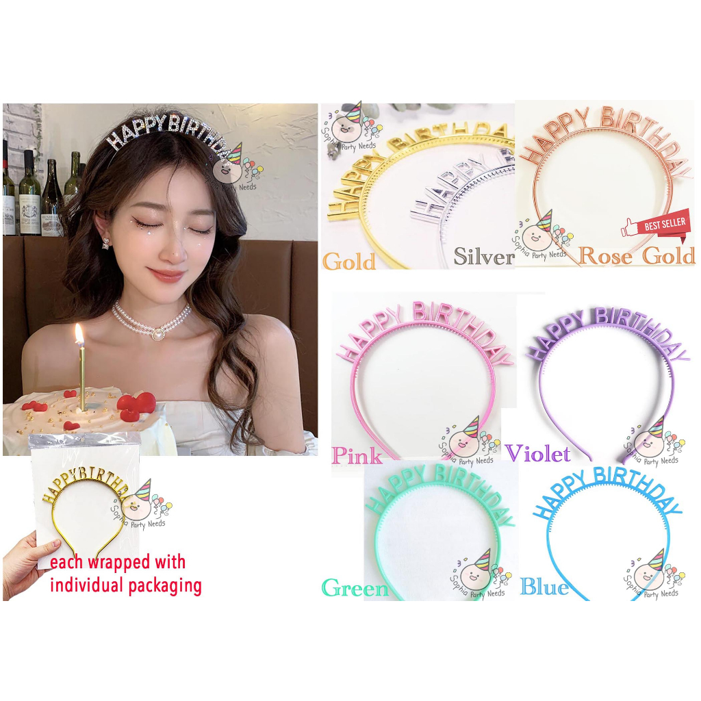 Hair Accessory Happy Birthday for Pictures Celebration Headband All ...