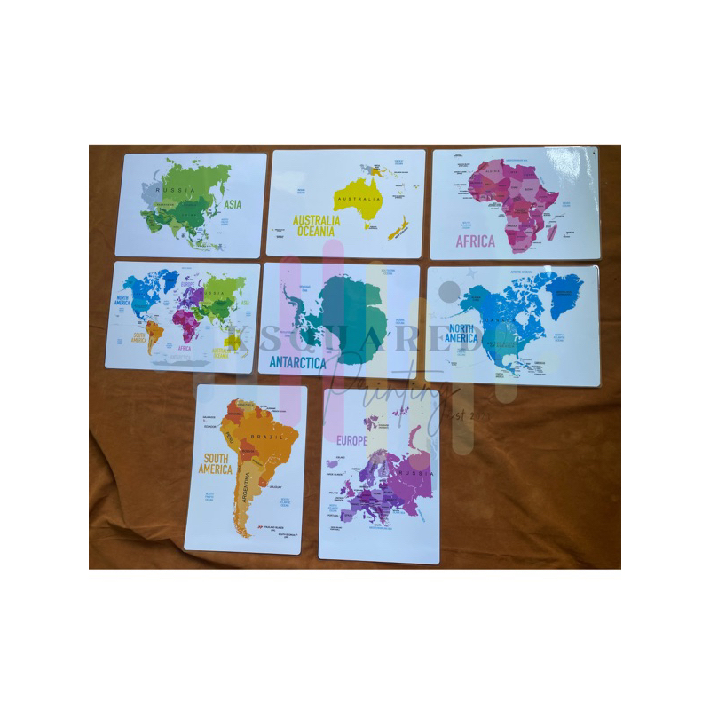 Laminated World Map Charts | Asia Europe Africa | Shopee Philippines