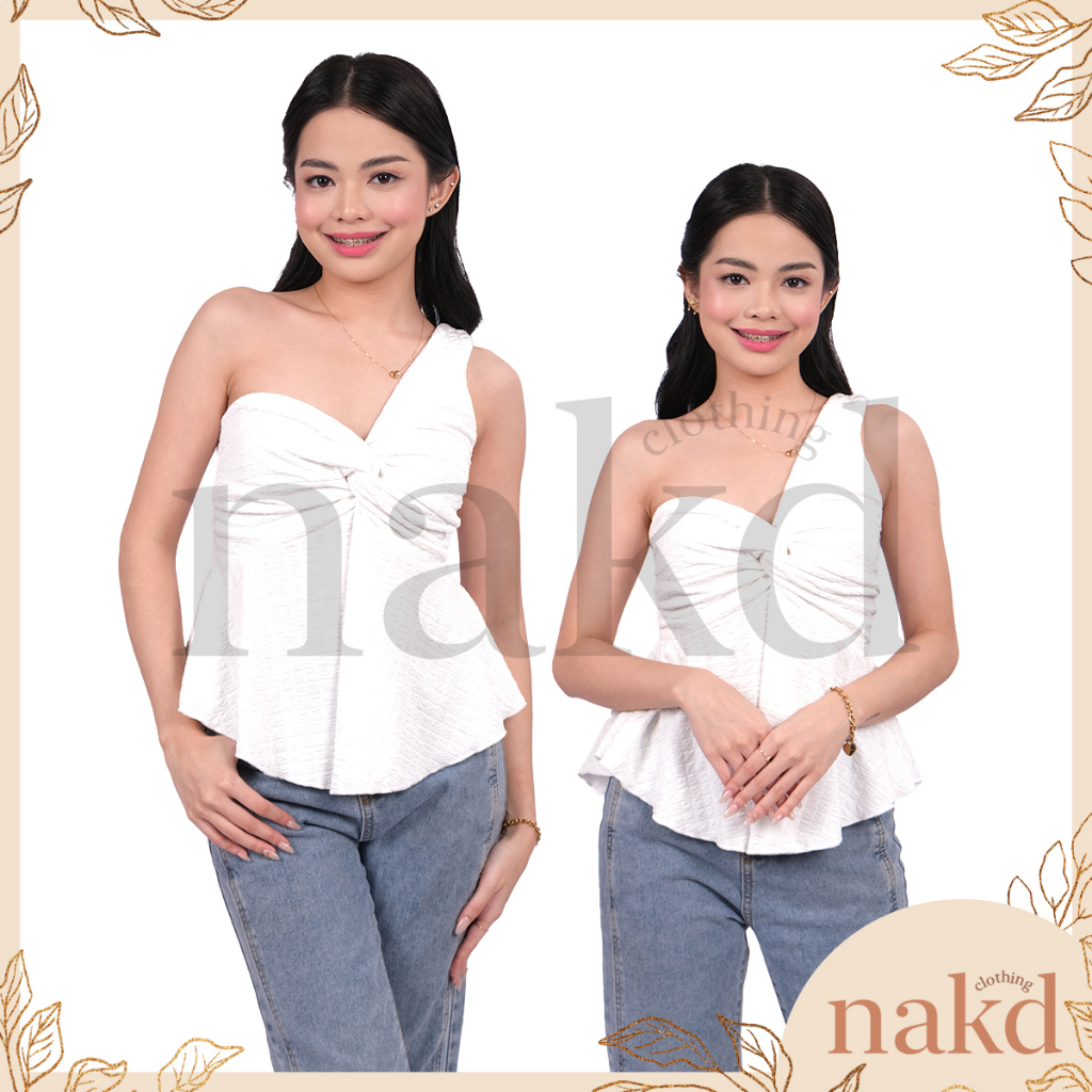 NAKD FASHION ASHIE TWISTED ONE SIDE PEPLUM SEXY SWEETHEART DAILY TOP ...