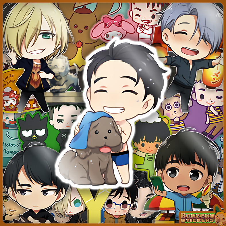 Yuri on Ice Chibi stickers - Vinyl Waterproof Sticker / Regular Sticker ...