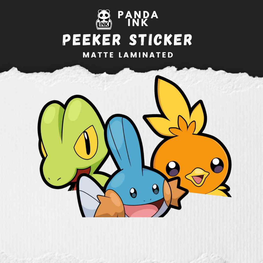 Pokemon Peeker Sticker Ruby Sapphire Torchic Mudkip Treecko Generation ...