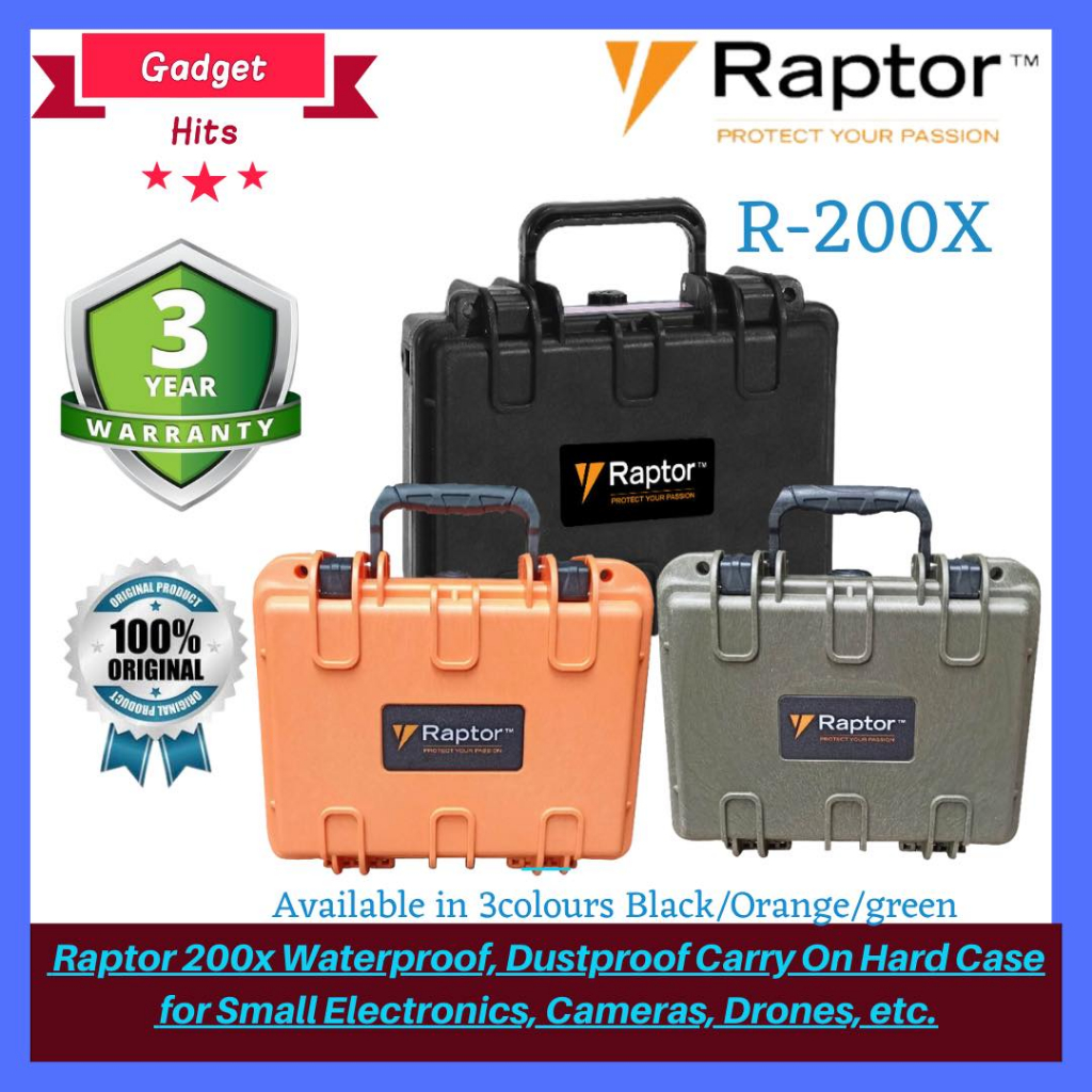 Raptor 200x Waterproof/Dust-proof Carry-On Hard-case for Small Hand ...
