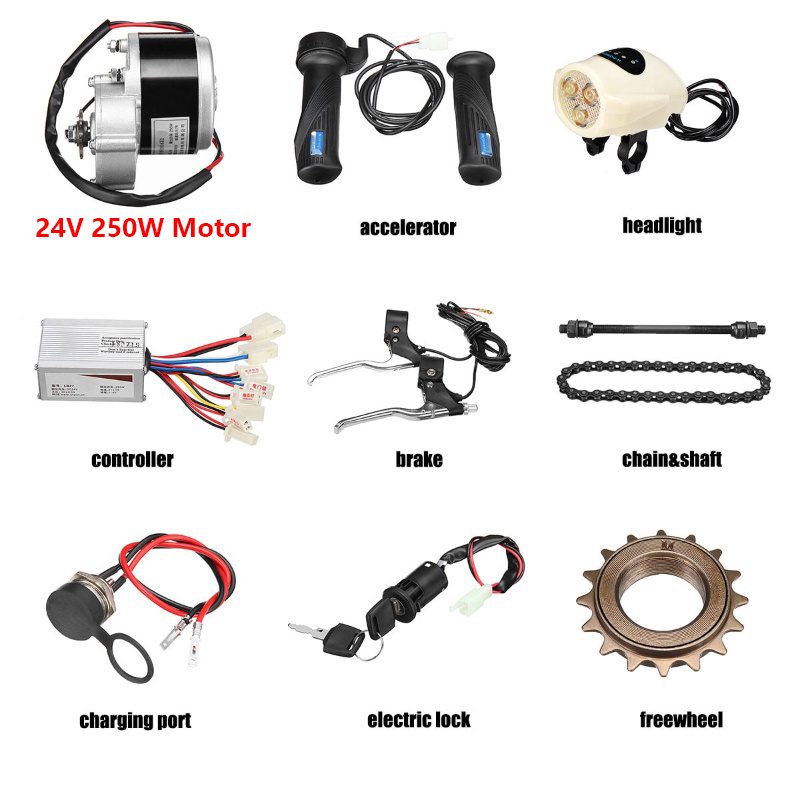 24V 250W Bicycle Modification Conversion Scooter Motor Controller Kit ...
