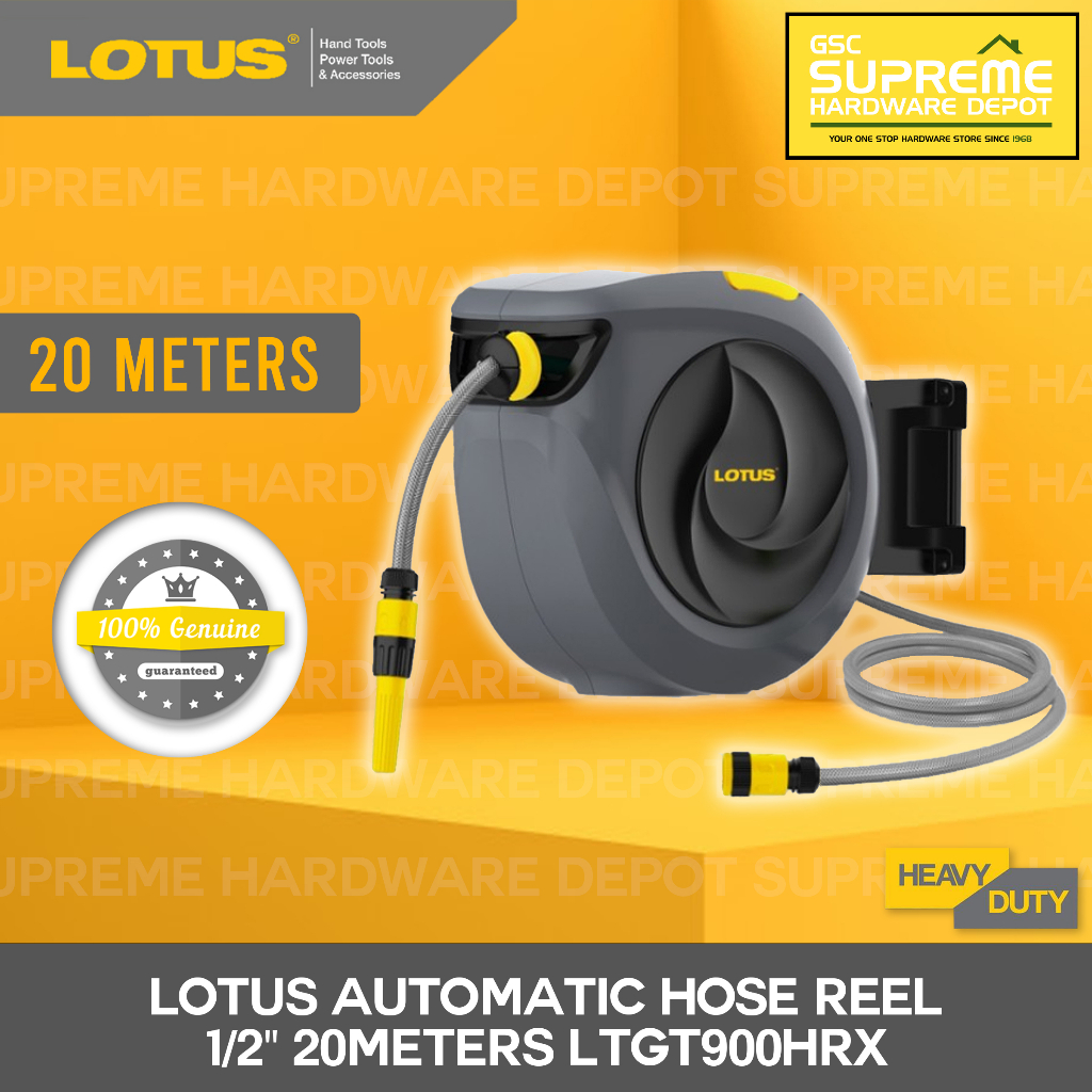 Lotus Automatic Hose Reel 1/2" 20M LTGT900HRX | Shopee Philippines