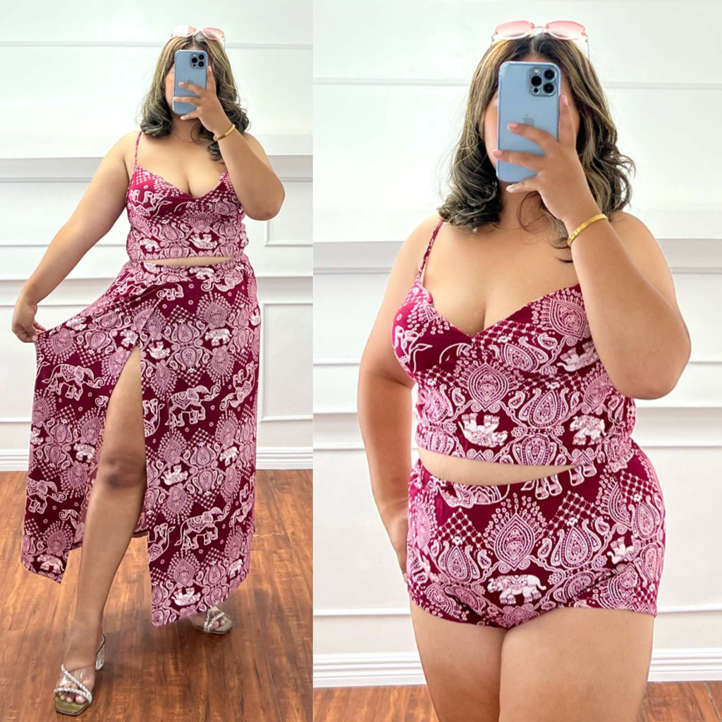 AZTEC 3IN1 SET SWIMWEAR PLUS SIZE L-3XL BY taytayclothingshop.ph | Shopee Philippines