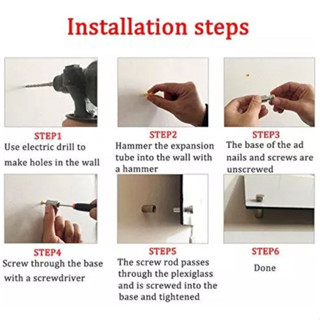 10 Pcs Stainless Standoff Bolt Mount Sign Acrylic Signage Display Stand ...