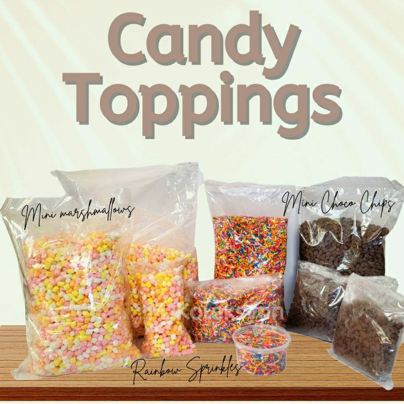 Candy Toppings BIG SIZE Milktea Frappe Dessert iskrambol Rainbow ...