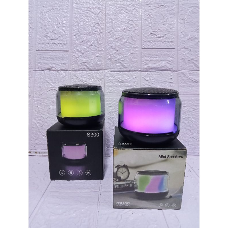 RGB light s300 mini portable speaker bluetooth ,memory slot ,and ...
