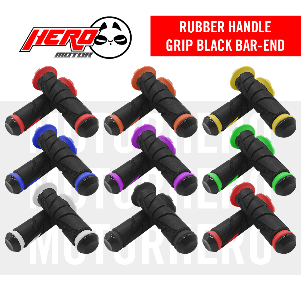 Rubber Handle Grip Black Bar-End High-Quality Universal Made in ...