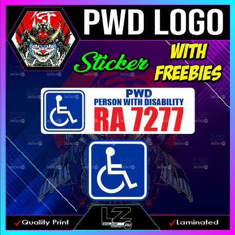 PWD Logo Sticker, Person with Disability Logo Sticker with freebies ...