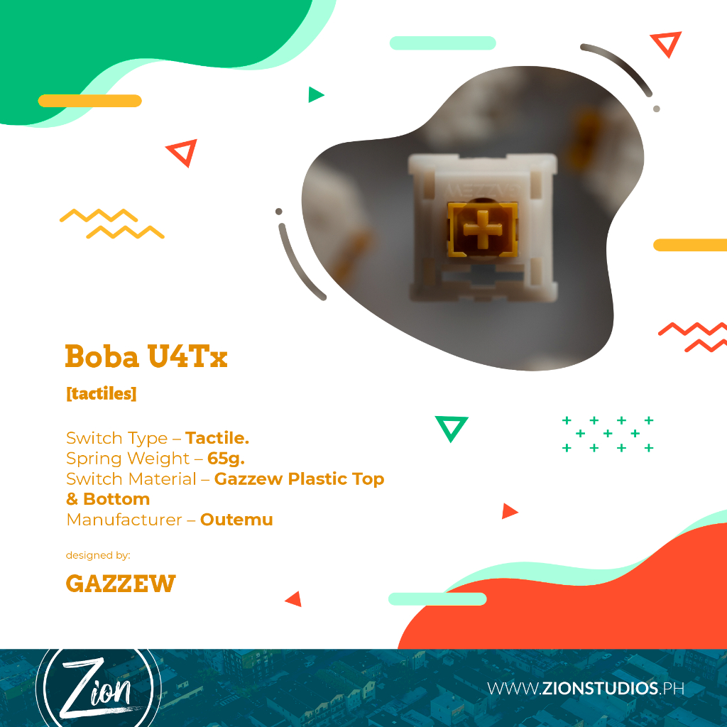 Gazzew Boba U4Tx (Thocks / Thocky) Mechanical Keyboard Tactile Switches ...