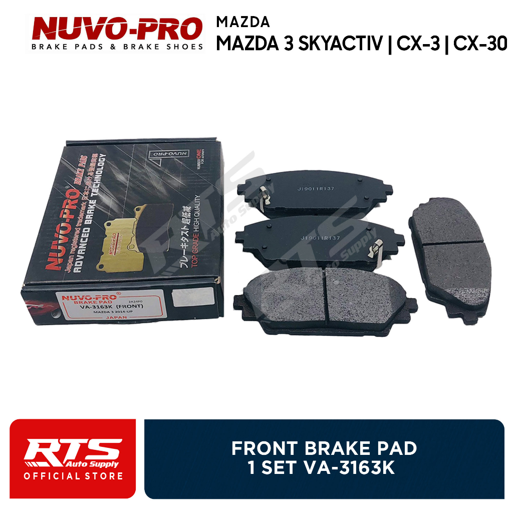 Nuvo-Pro Front Brake Pad VA-3163K Mazda 3 Skyactiv 2014 - 2019 CX-3 CX ...