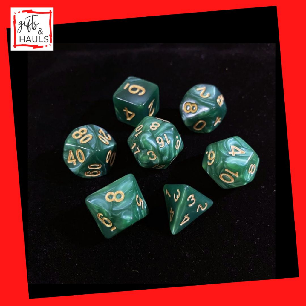 7pc Polyhedral Dice Set- D20, D12, D10(00-90), D8, D6, D4 for DND, MTG ...