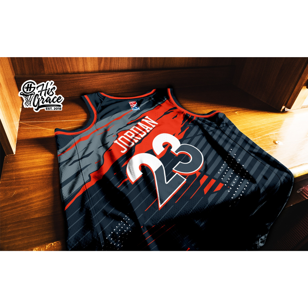 207 HG BASKETBALL CONCEPT JERSEY GRAY ORANGE COMBI FULL SUBLIMATION ...