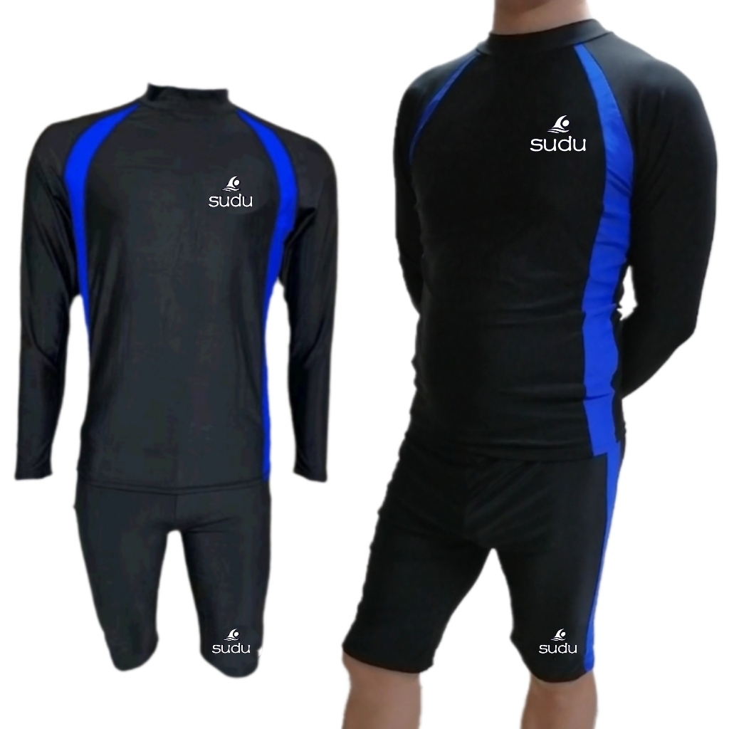 Long Sleeve Rush Guard Terno For Men Swimsuit Summer | Shopee Philippines