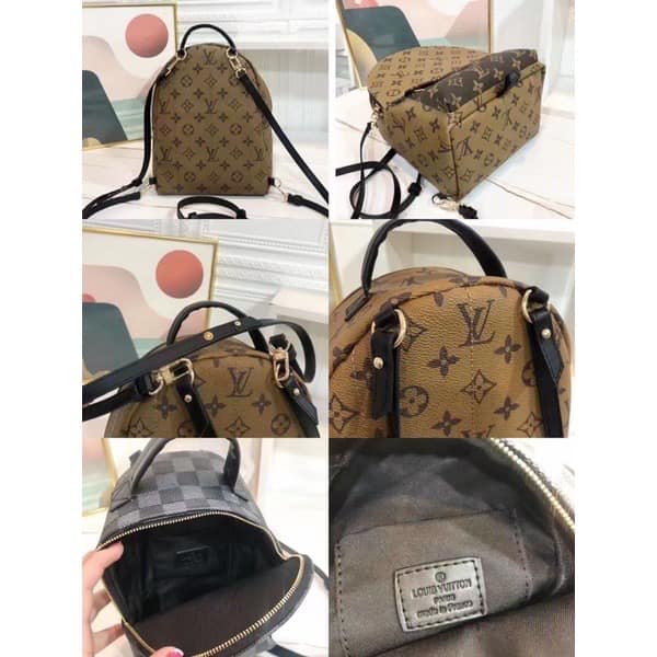 Palm Spring Backpack Large Capacity Fashion Unisex for Women Leather ...