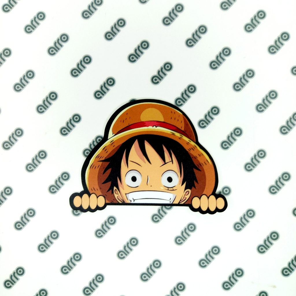 Luffy | One Piece | Anime Peeker Sticker For Aquaflask , Laptop, Phone ...