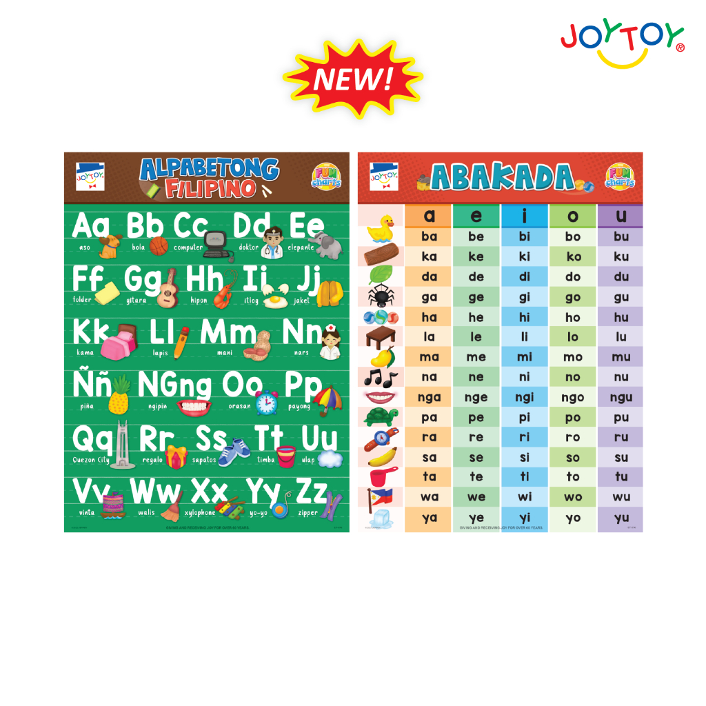 JOYTOY Alpabetong Filipino & Abakada Fun Charts | Shopee Philippines