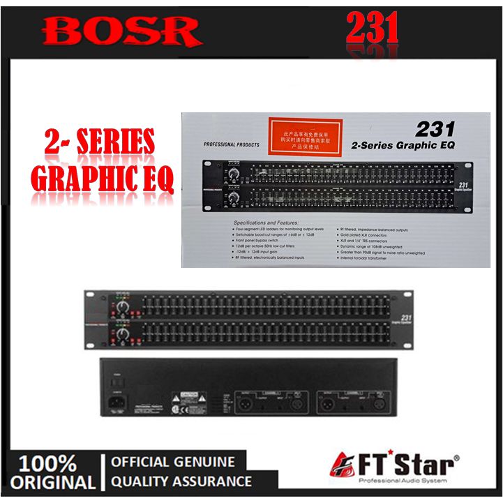 Graphic Equalizer 231 Dual channel 31 band 2-series(black) | Shopee Philippines