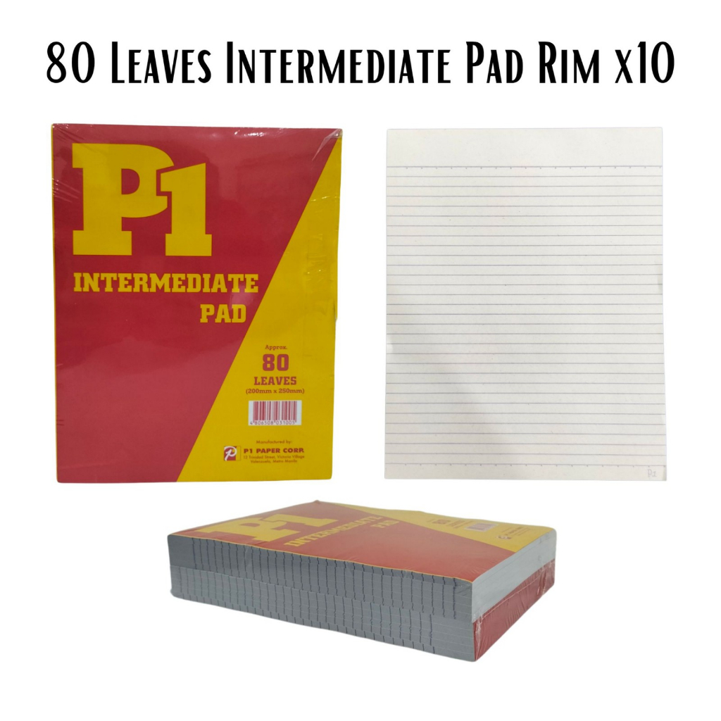 [ON STOCK] 80 LEAVES INTERMIDIATE PAD RIM X10/ GRADE SCHOOL PAPER ...