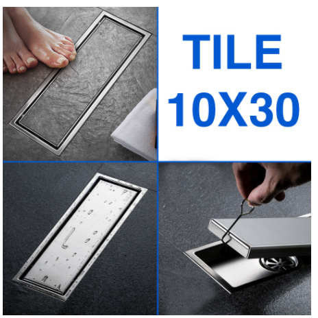 304 Linear Floor Drain HOLE & TILE/CONCEALED design(10*30cm&10*60cm ...
