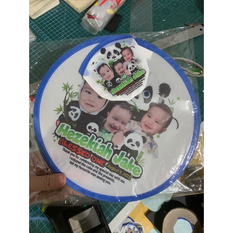 Personalized Foldable Fan/Sublimation Round Fan Colored Lining | Shopee ...