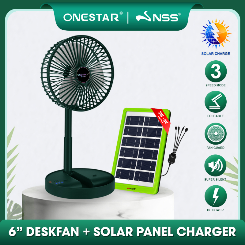 NSS Desk Electric Fan Small folding fan with USB charging retractable ...