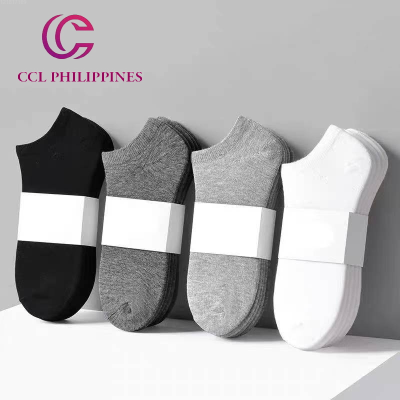 CCL PH 1 Pair / 5 Pairs Plain Socks School Socks Unisex Cotton Socks ...