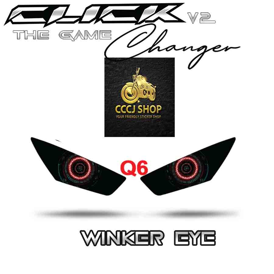 HONDA CLICK V2/V3 WINKER EYE STICKER/ TRANSPARENT/TRANSLUCENT VINYL ...