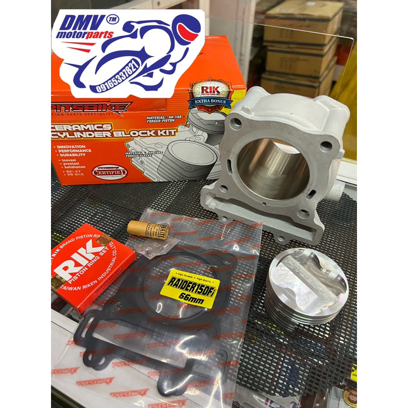 Pitsbike Chromebore Racing Cylinder Block 66mm / 68mm Dome Forged ...