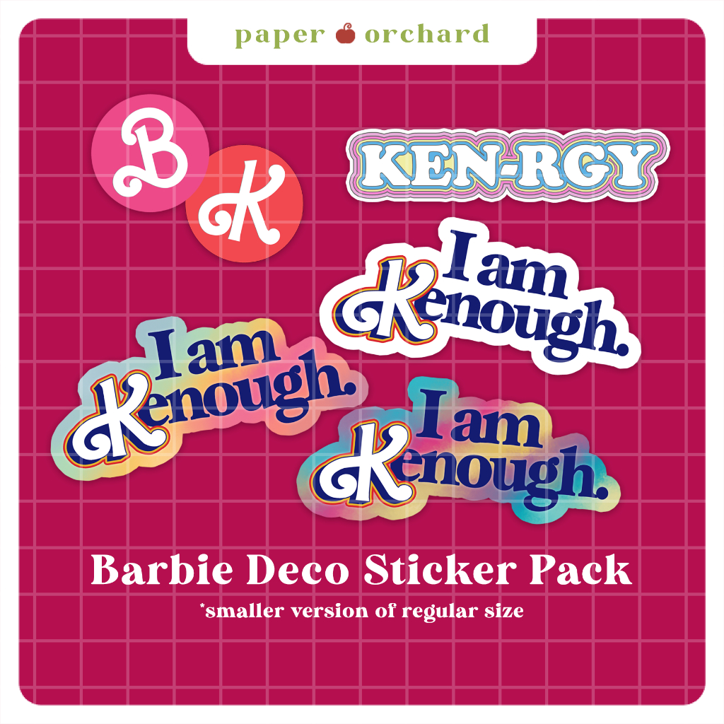 MINI Barbie Deco Sticker Pack | Barbie the Movie | BD | RiverStudioPH ...