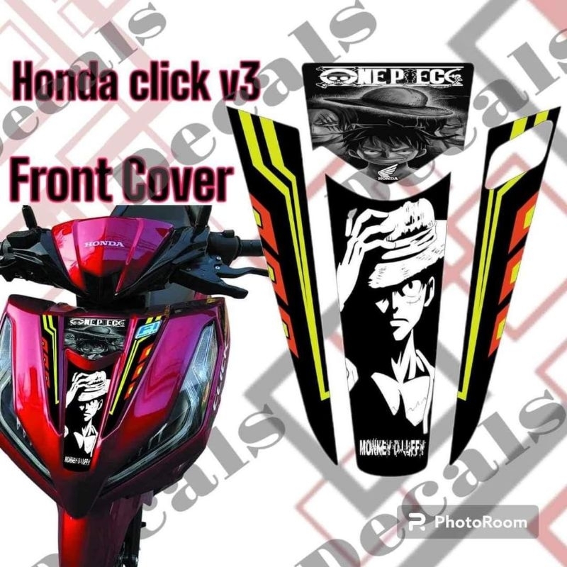 Honda Click V3 Front Cover Sticker /Click V3 Front Sticker/ Click V3 ...